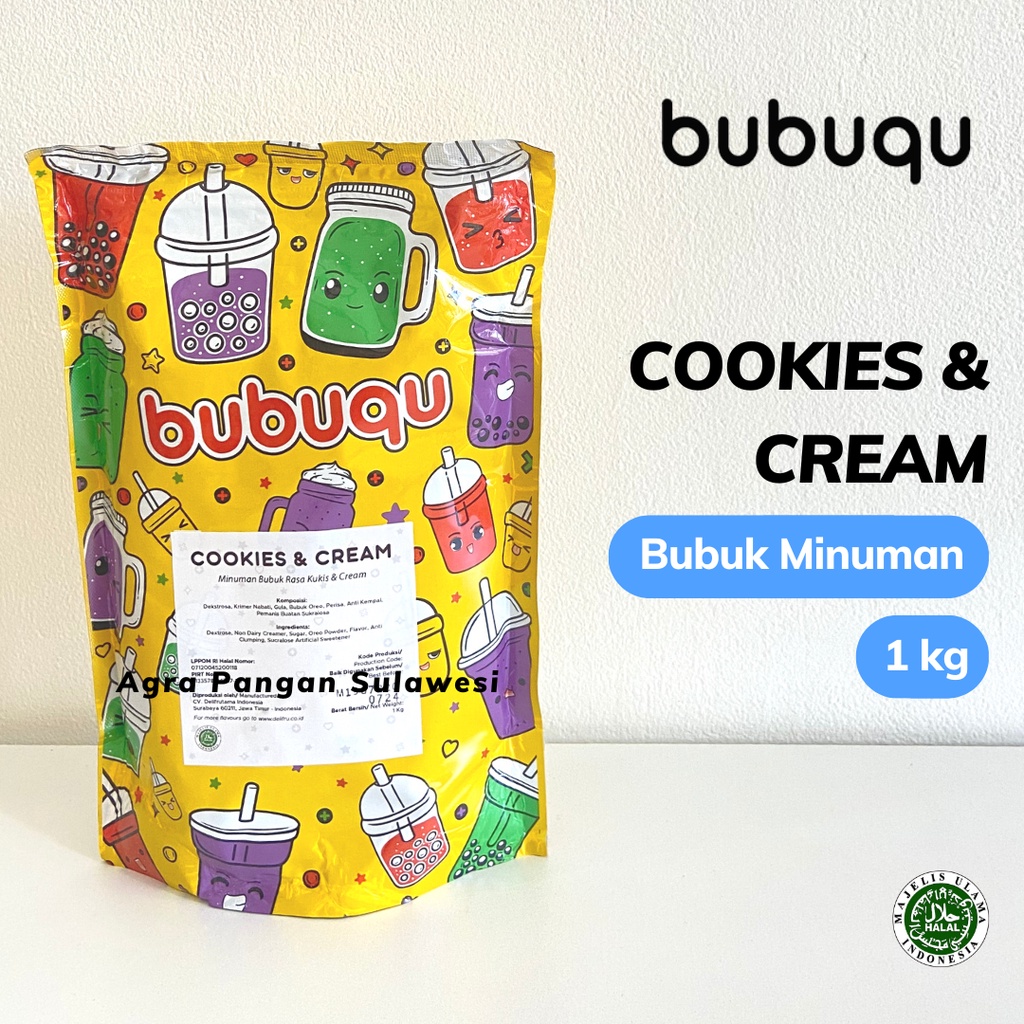 Jual Bubuk Minuman COOKIES AND CREAM 1kg Bubuqu Powder Drink Premix ...