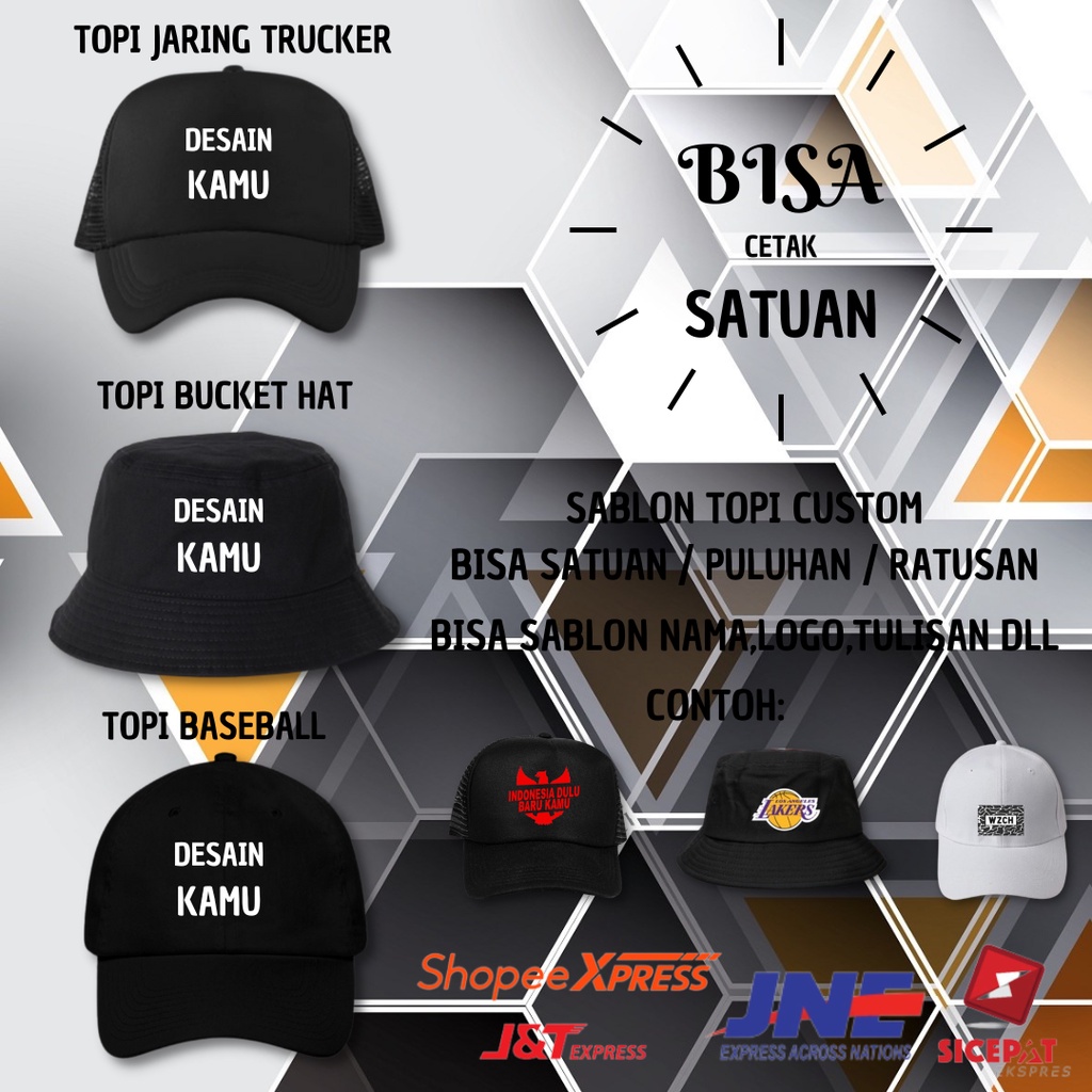 Jual TERMURAH TOPI CUSTOM BORDIR DEWASA DAN ANAK/TOPI BORDIR SUKA SUKA ...
