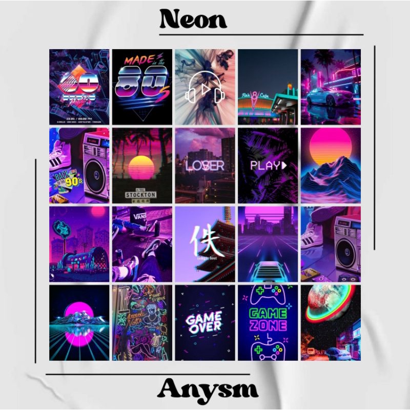 Jual (A5) poster dinding aesthetic / poster neon / poster aesthetic ...