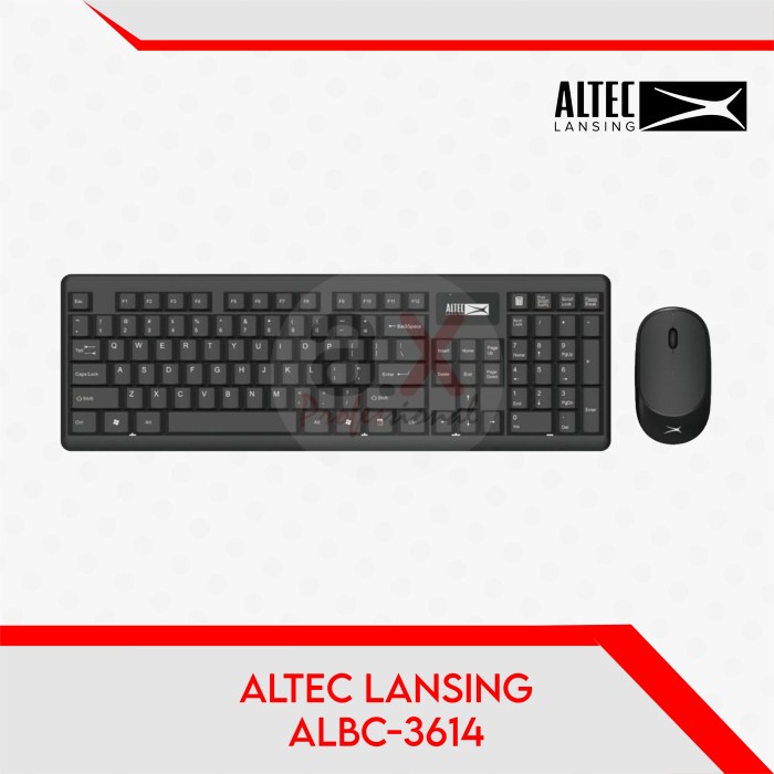 Jual Altec Lansing ALBC-6314 Keyboard Mouse Combo Wireless - Black ...