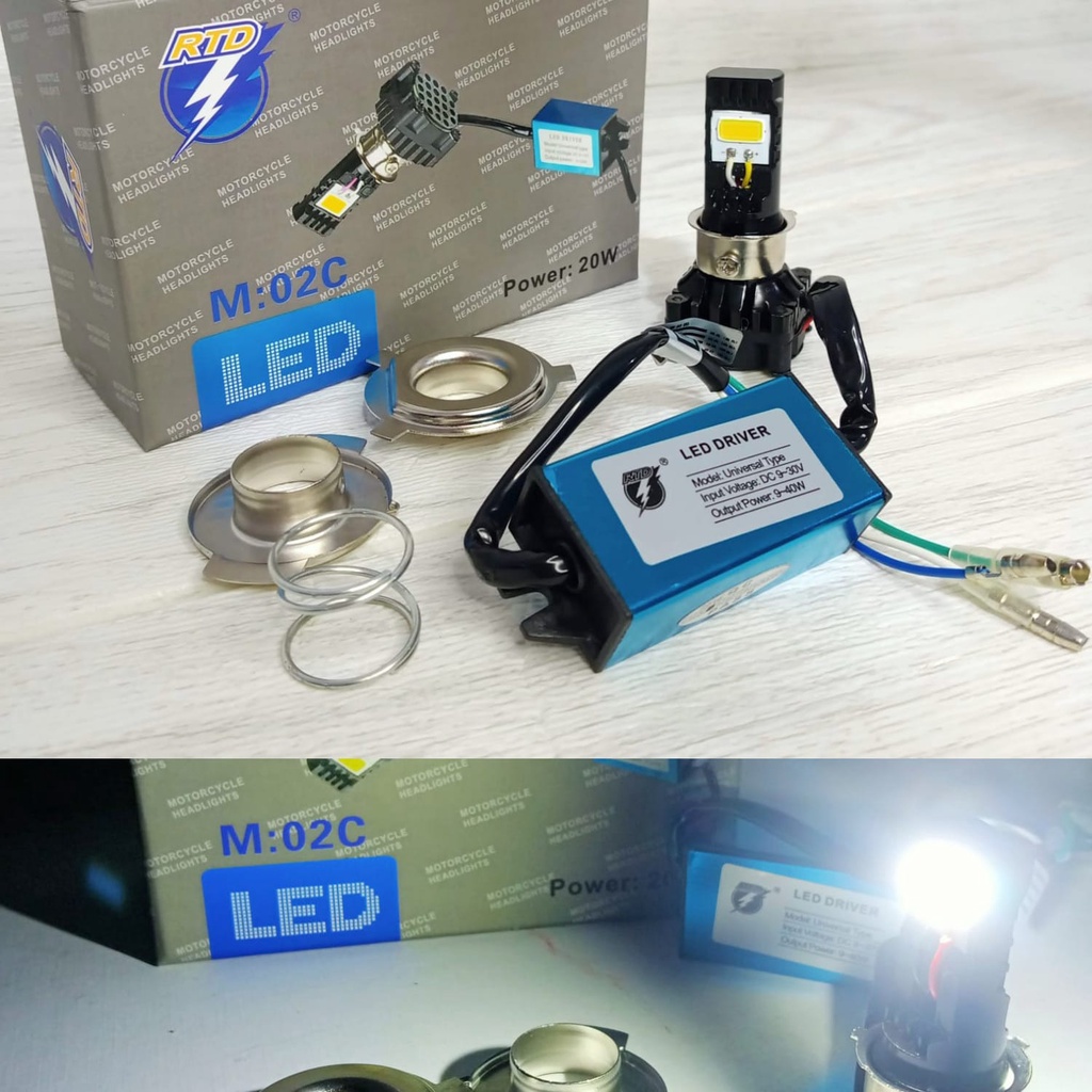 Jual Lampu LED 2 sisi lampu depan LED RTD 2sisi 20WAT UNIVERSAL | Shopee Indonesia