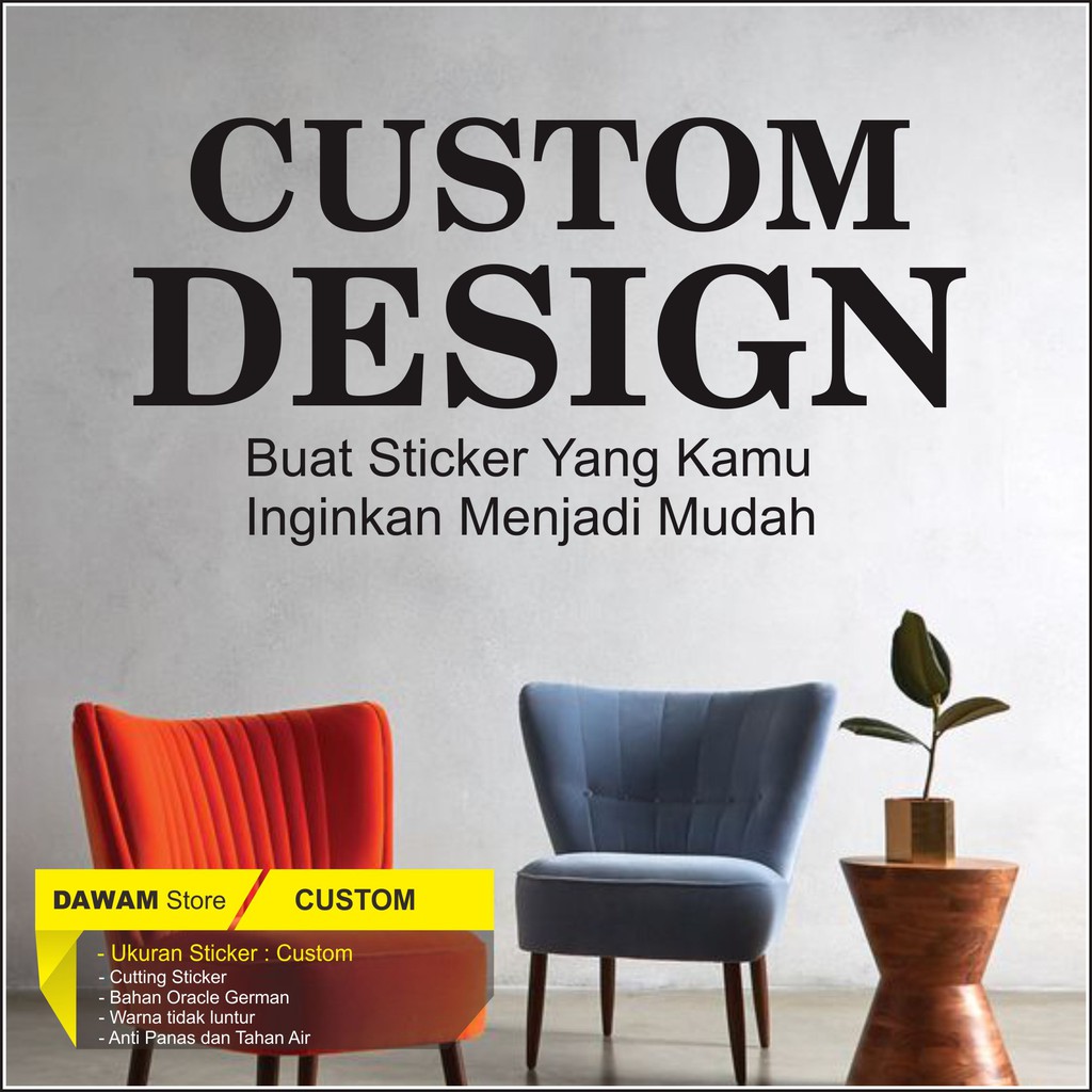 Jual Stiker Dinding Custom Wall Sticker Dekorasi Dinding Kaca Custom ...