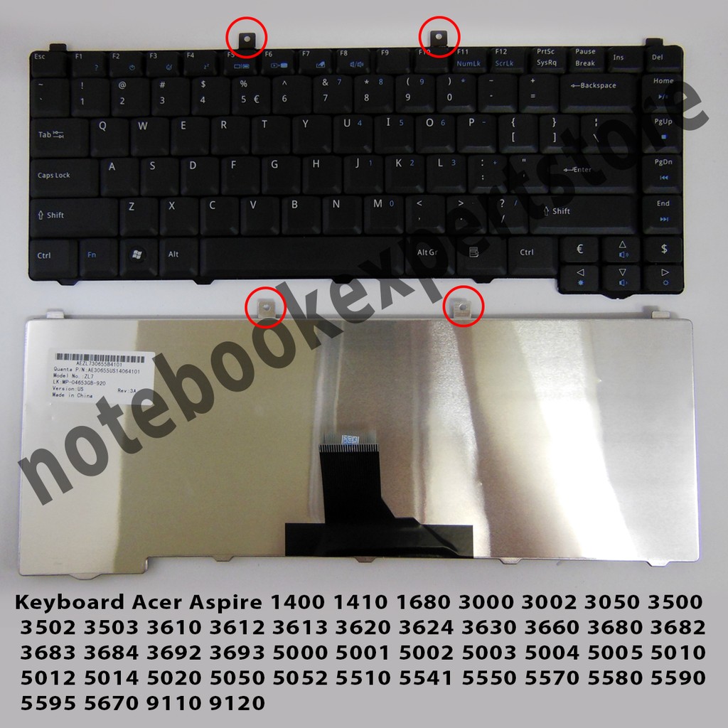 Jual Keyboard Acer 1400, 1600, 3680, 5580 - Black | Shopee Indonesia