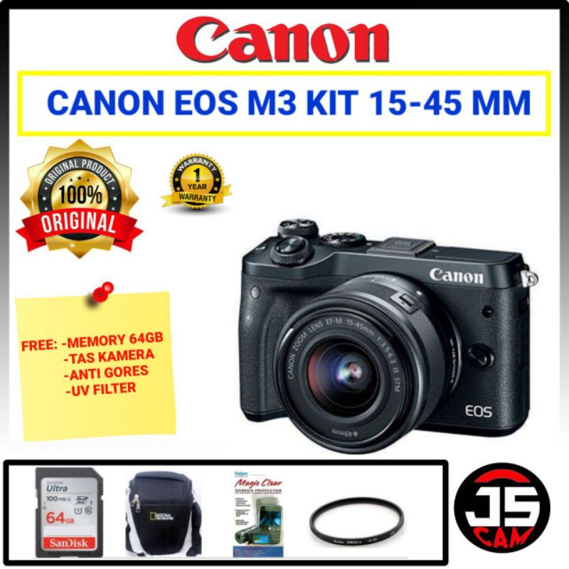 Jual CANON EOS M3 KIT 15-45 MM | Shopee Indonesia