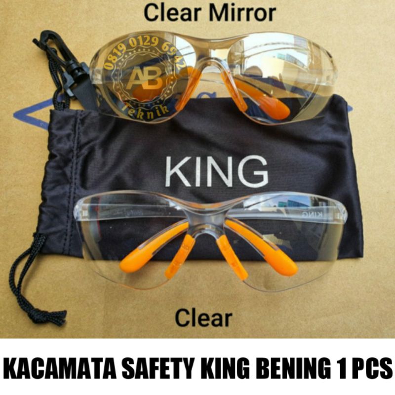 Jual Safety Goggles KING Clear Color Kacamata Proyek Kaca mata Safety ...