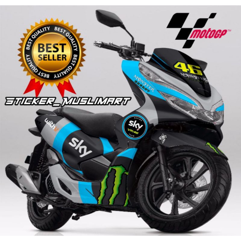 Jual Decal Sticker PCX 150 motif sky racing team variasi full body ...