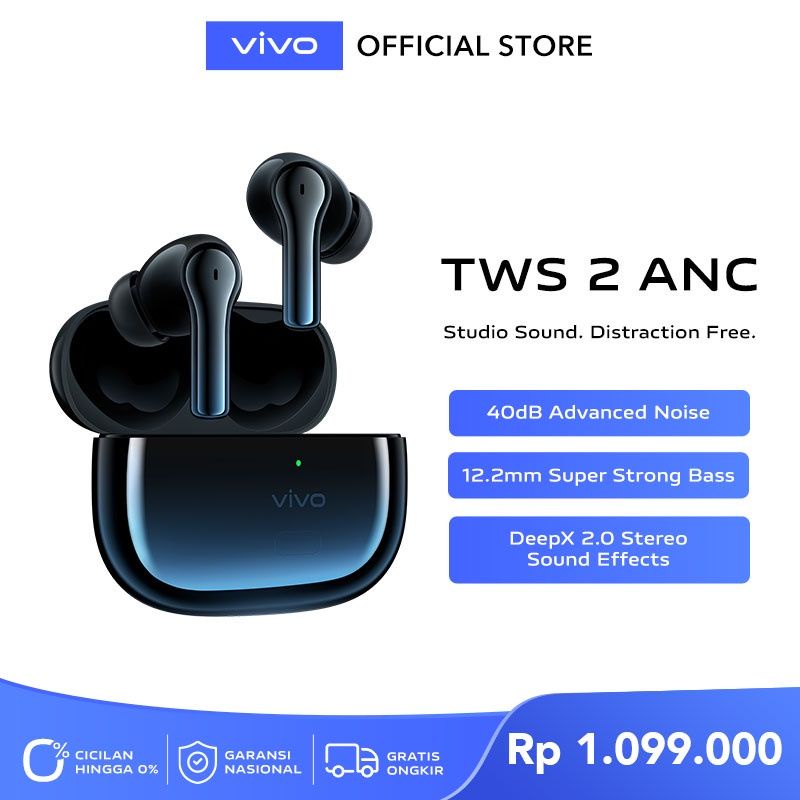 Jual Vivo TWS 2 ANC White BNOB | Shopee Indonesia