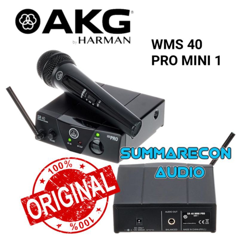 Jual Mic Wirelee AKG WMS Mini 1 Original 1 Mic Handle Single | Shopee ...