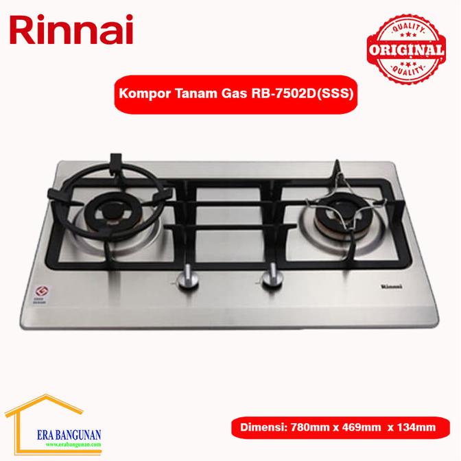 Jual Built-In Gas Hob Kompor Gas Tanam 2 Tungku Rinnai Rb-7502D (Sss) | Shopee Indonesia