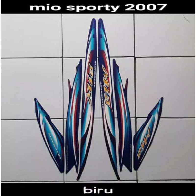 Jual STIKER STRIPING LIS BODY MOTOR MIO SPORTY 2007 BIRU STANDAR ...