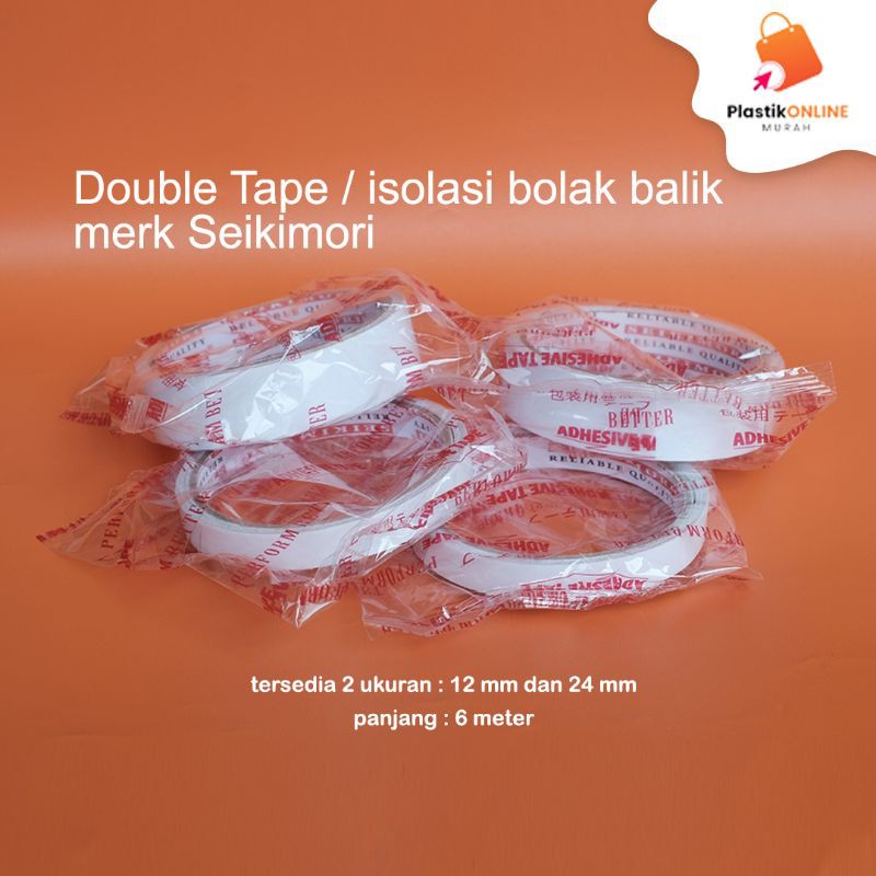 Jual Double Tape Seikimori | Isolasi bolak balik | Shopee Indonesia