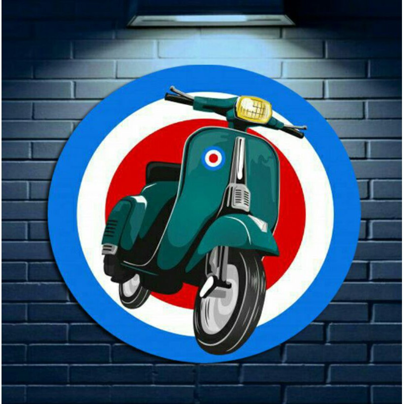 Jual Poster Bulat Vespa Classic DM 50 | Shopee Indonesia