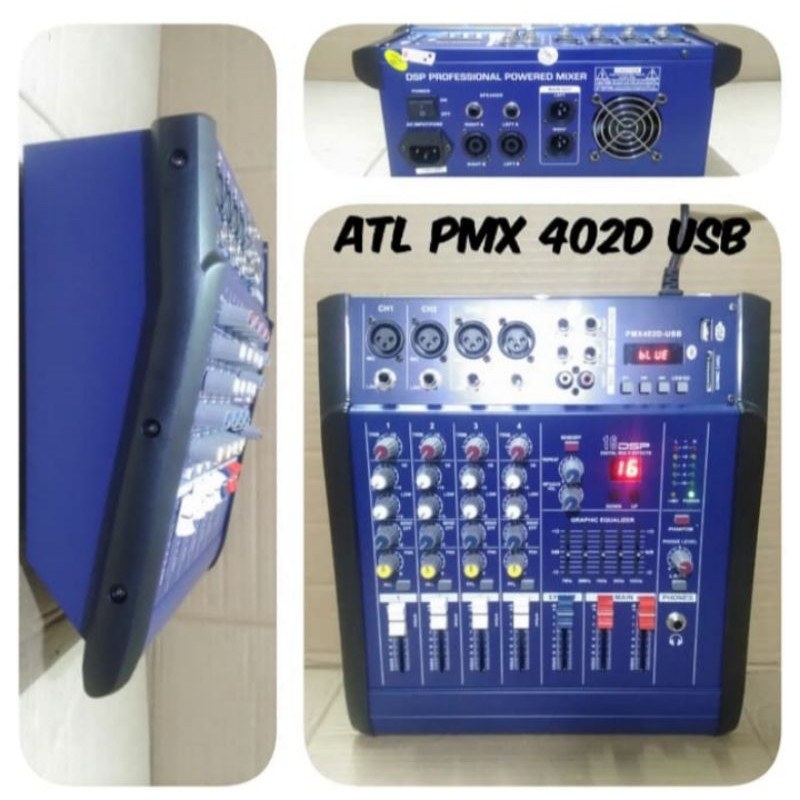 Jual Power Mixer Audio 4 Channel ATL PMX 402D USB Bluetooth | Shopee Indonesia