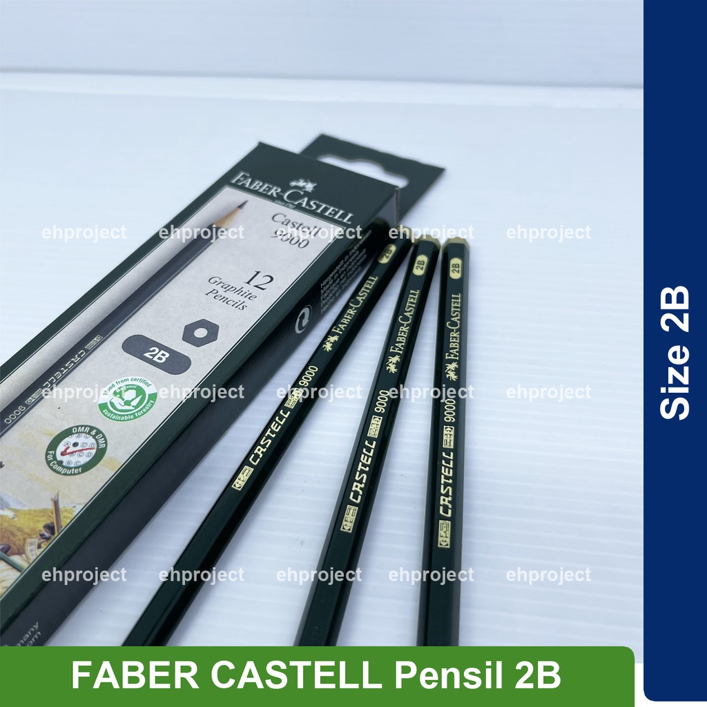 Jual FABER CASTELL Pensil Tulis 2B ORI Pensil Tulis Komputer Ujian ...