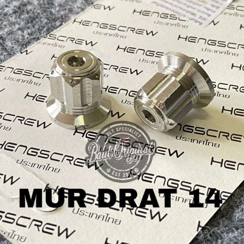Jual mur head topi m10 drat 14 stainless cnc 5g gear 2 kunci matte ...