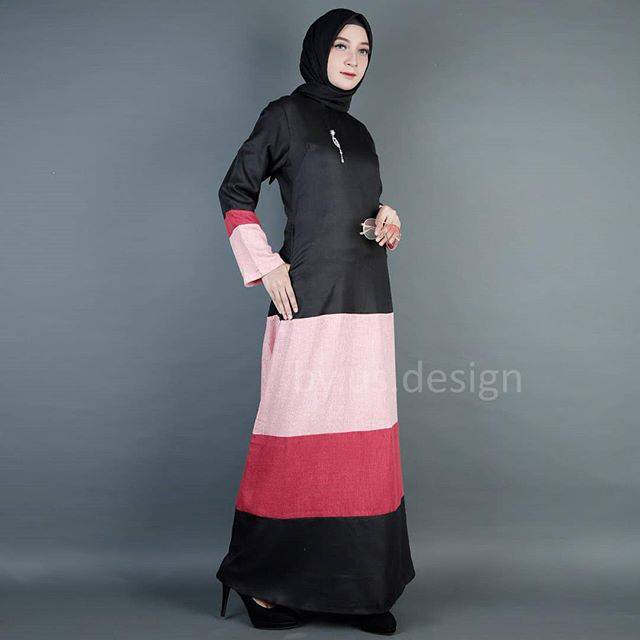 Jual Dress Misty Hitam Pink | Shopee Indonesia