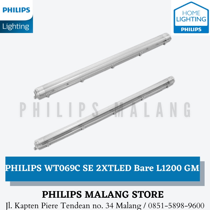 Jual PHILIPS WT069C SE 2XTLED Bare L1200 GM - rumah lampu waterproff ...