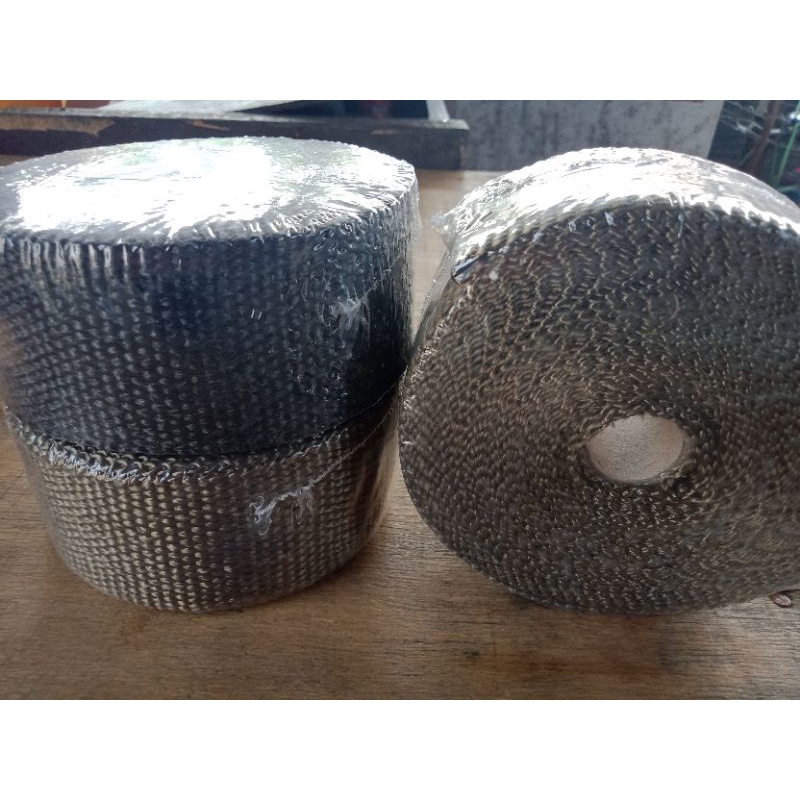 Jual lakban peredam panas knalpot wrap exhaust | Shopee Indonesia