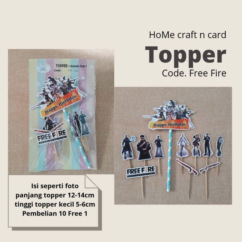Jual cake topper free fire | Shopee Indonesia