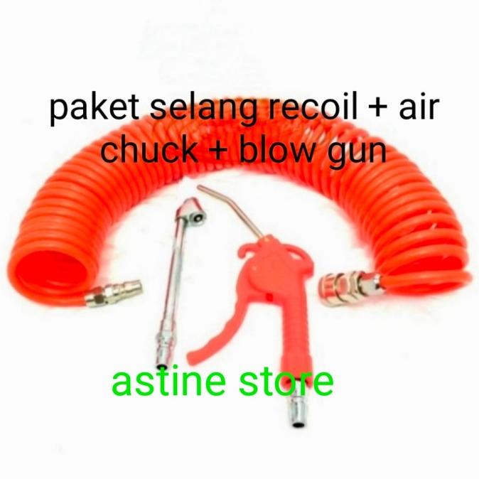 Jual Tire air chuck gun Selang angin kompresor Sepiral/recoil hose ...