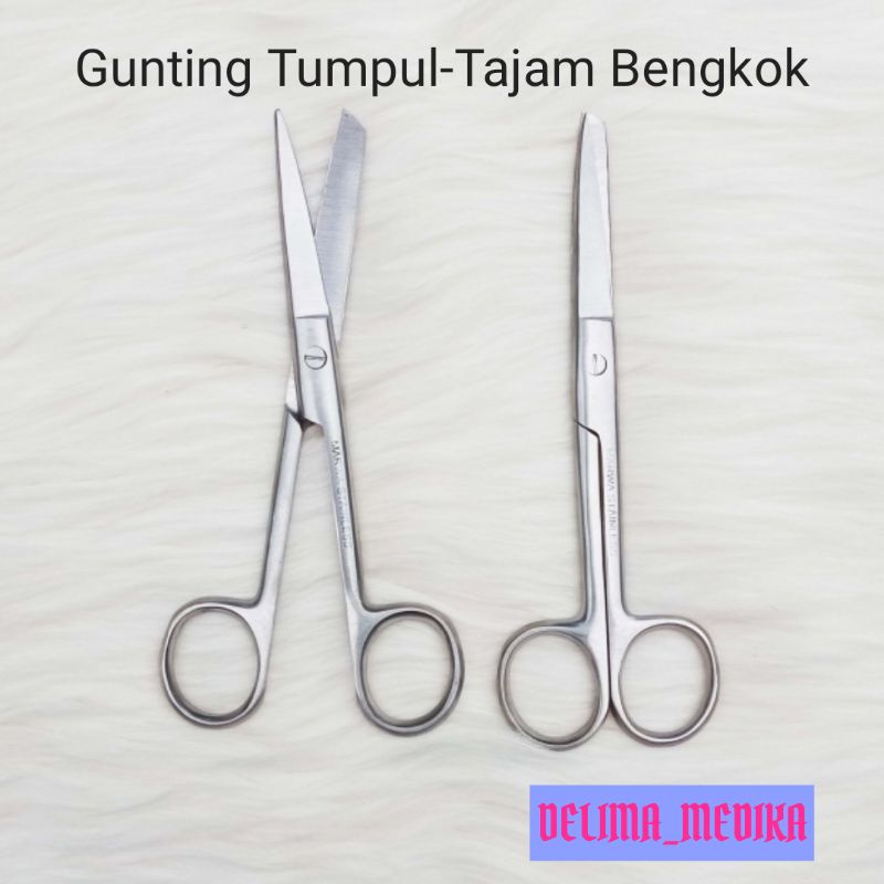 Jual Gunting Operasi Tajam - Tumpul - Tajam Bengkok 14cm Stainless ...
