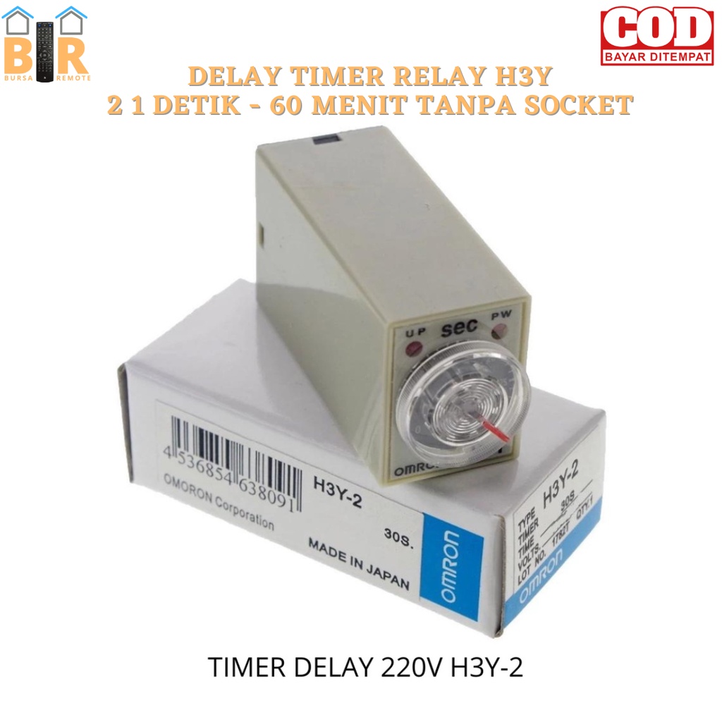 Jual Delay Timer RELAY H3Y-2 1 DETIK - 60 MENIT TANPA SOCKET | Shopee Indonesia