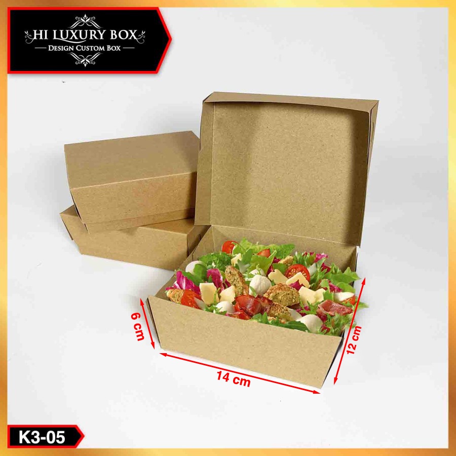 Jual PAPER LUNCH BOX|KOTAK MAKANAN|NASI|ROTI|BURGER|KUE|KRAFT|FOODGRADE ...