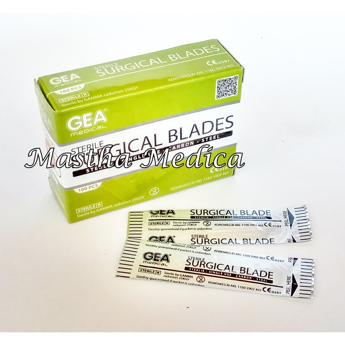 Jual Surgical Blade Mata Pisau Scalpel Pisau Bedah Operasi Gea No. 10 ...
