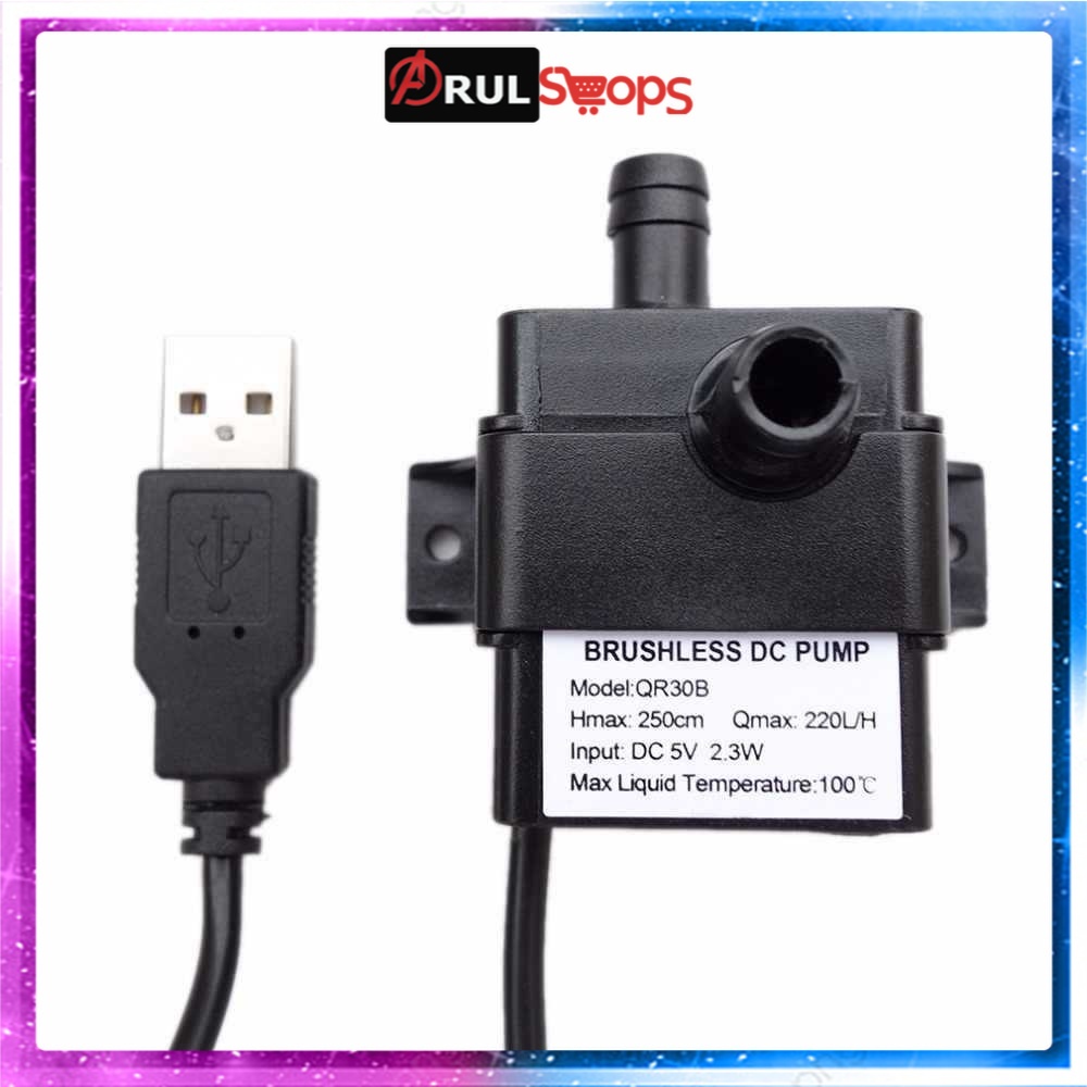 Jual Pompa Air Mini USB Brushless Water Oil Pump Submersible 5V - QR30B ...