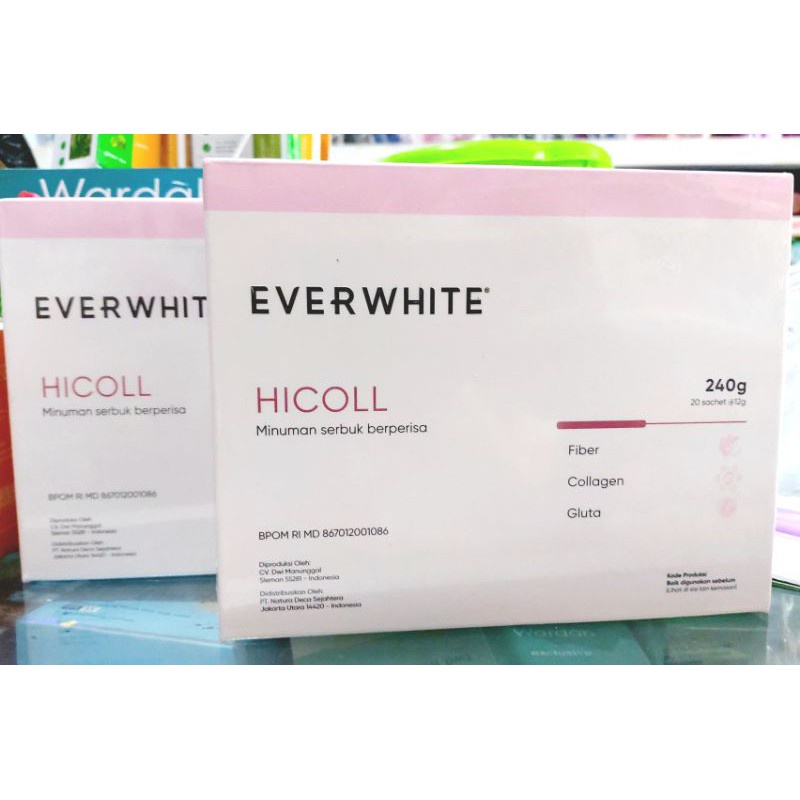 Jual Ever white Minuman Hi colagen drink 1 box ( isi 12 gram x 20 )ORi ...