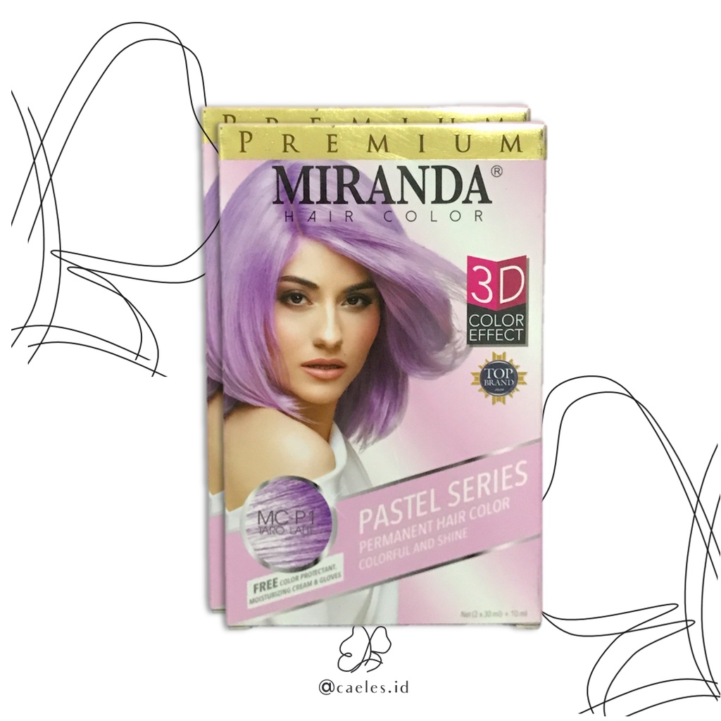 Jual MIRANDA HAIR COLOR PREMIUM MC-P1 TARO LATTE 3D COLOR PERFECT ...