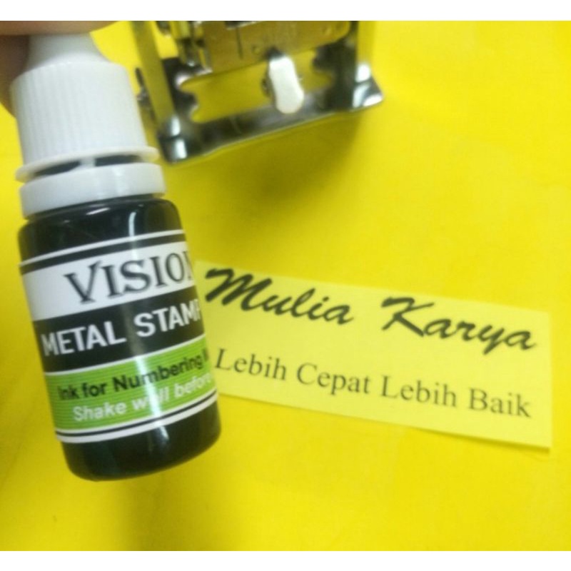 Jual Tinta Metal INK Vision Tinta Mesin Numerator Numbering | Shopee ...
