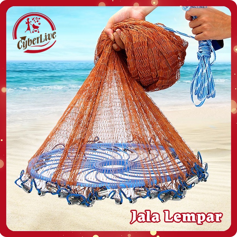 Jual Jala Ikan Lempar Nilon 240cm 360cm 540 Cm Jaring Lempar Ikan Dan ...