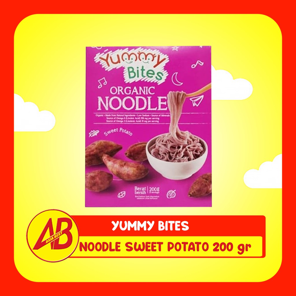 Jual Yummy Bites Noodle Sweet Potato 200 Gr / Mie Bayi Organik / Mpasi ...