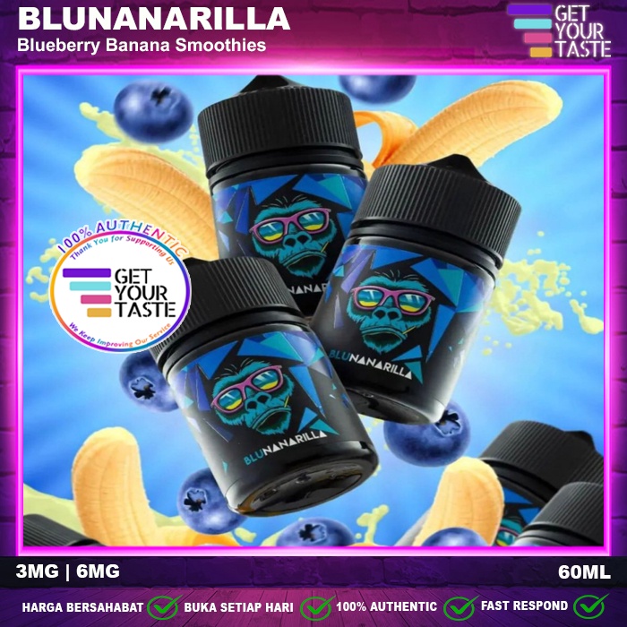 Jual Liquid Blunanarilla 60ML Blueberry Banana Smoothies by IJC ...
