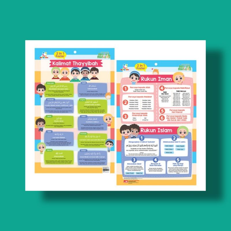 Jual Opredo 2 In 1 Poster Hafiz Hafizah - Rukun Iman, Rukun Islam Dan ...