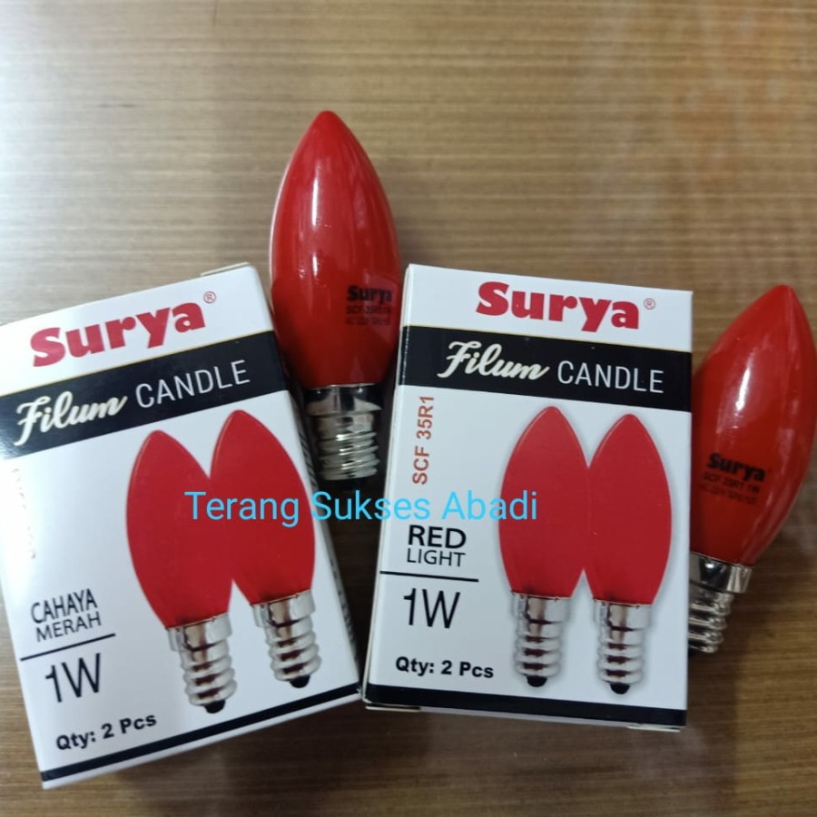 Jual Lampu Lilin Warna Merah 1Watt Candle Led Surya Filum Lampu Cabe ...