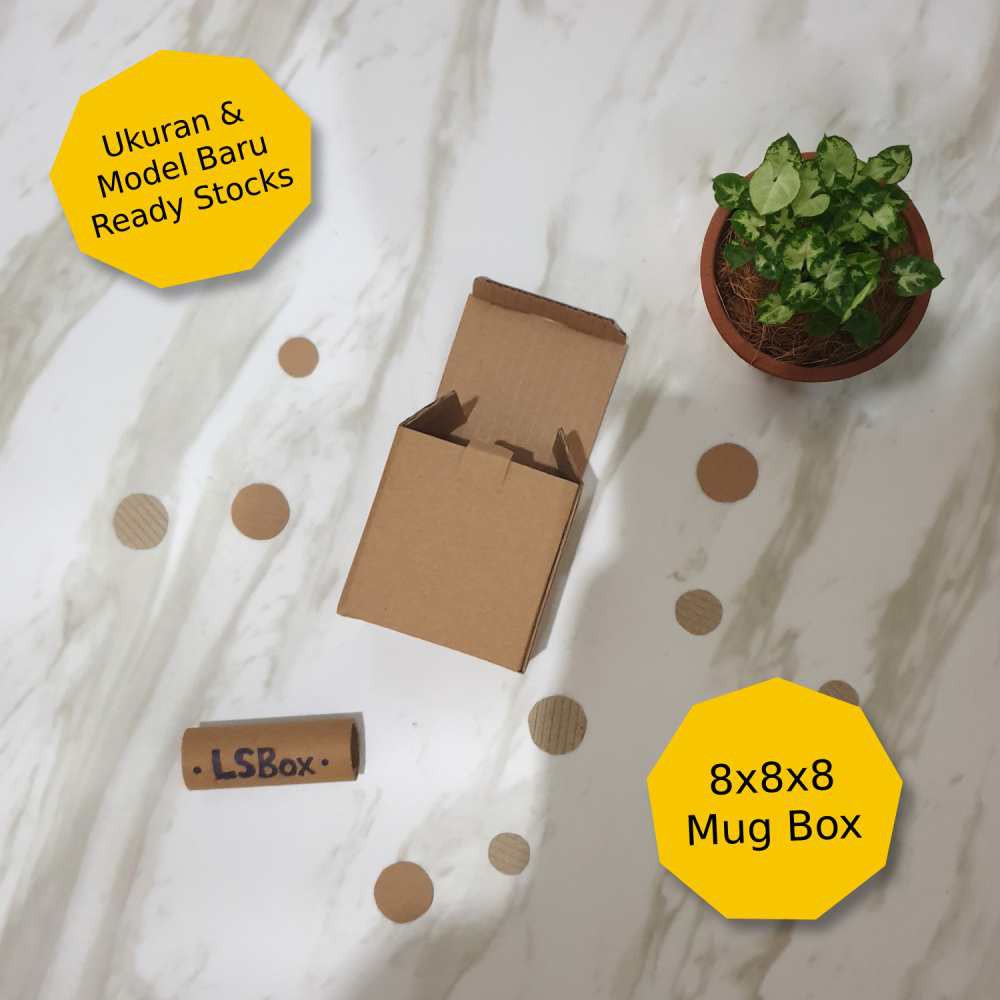 Jual Kotak Kardus Kecil 8x8x8 Mug Box - Packing murah hampers mailer ...