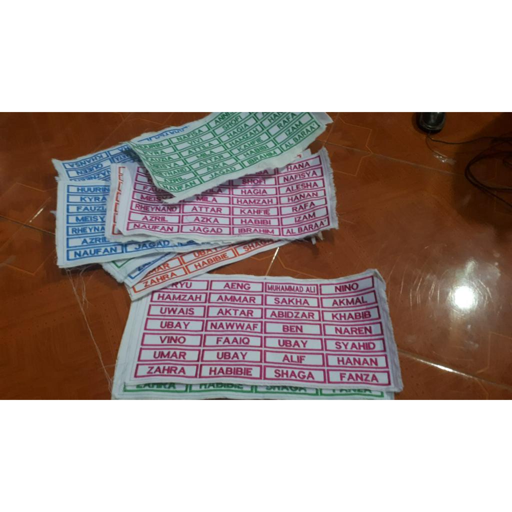 Jual Bed Nama Bordir Minimal Satu Nama | Shopee Indonesia