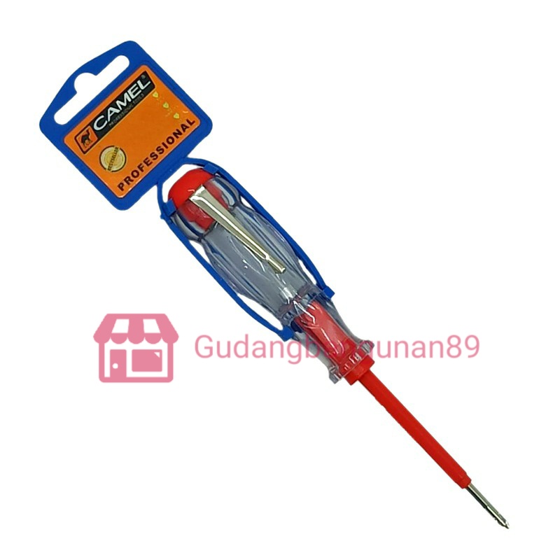 Jual Obeng Tespen Jumbo Listrik Transparan CAMEL Bolak Balik Plus Minus ...