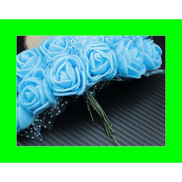 Jual 1 Ikat Aplikasi Bunga Spon Biru (APA-01) TDD Craft | Shopee Indonesia