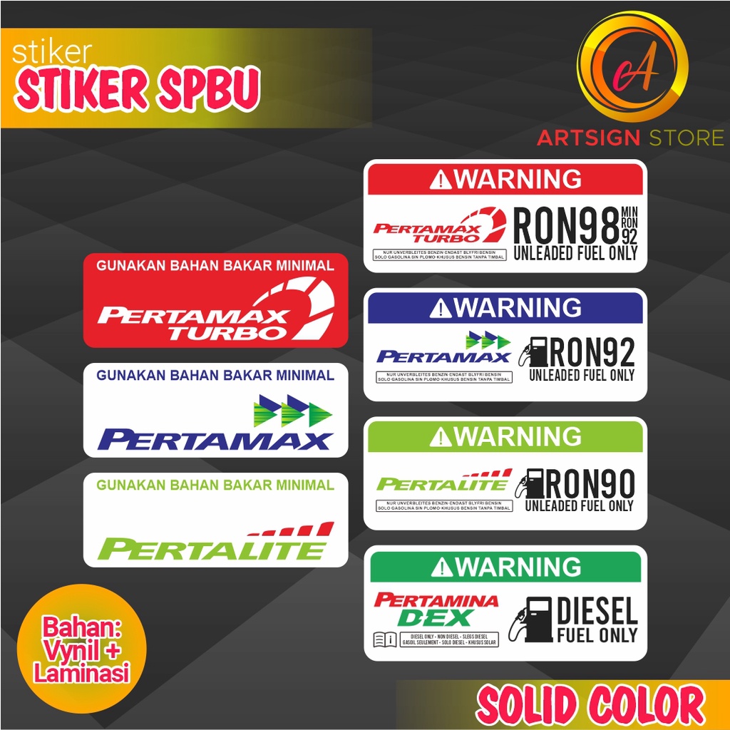 Jual Stiker Tangki Stiker Bahan Bakar PERTAMAX TURBO PERTALITE Stiker ...