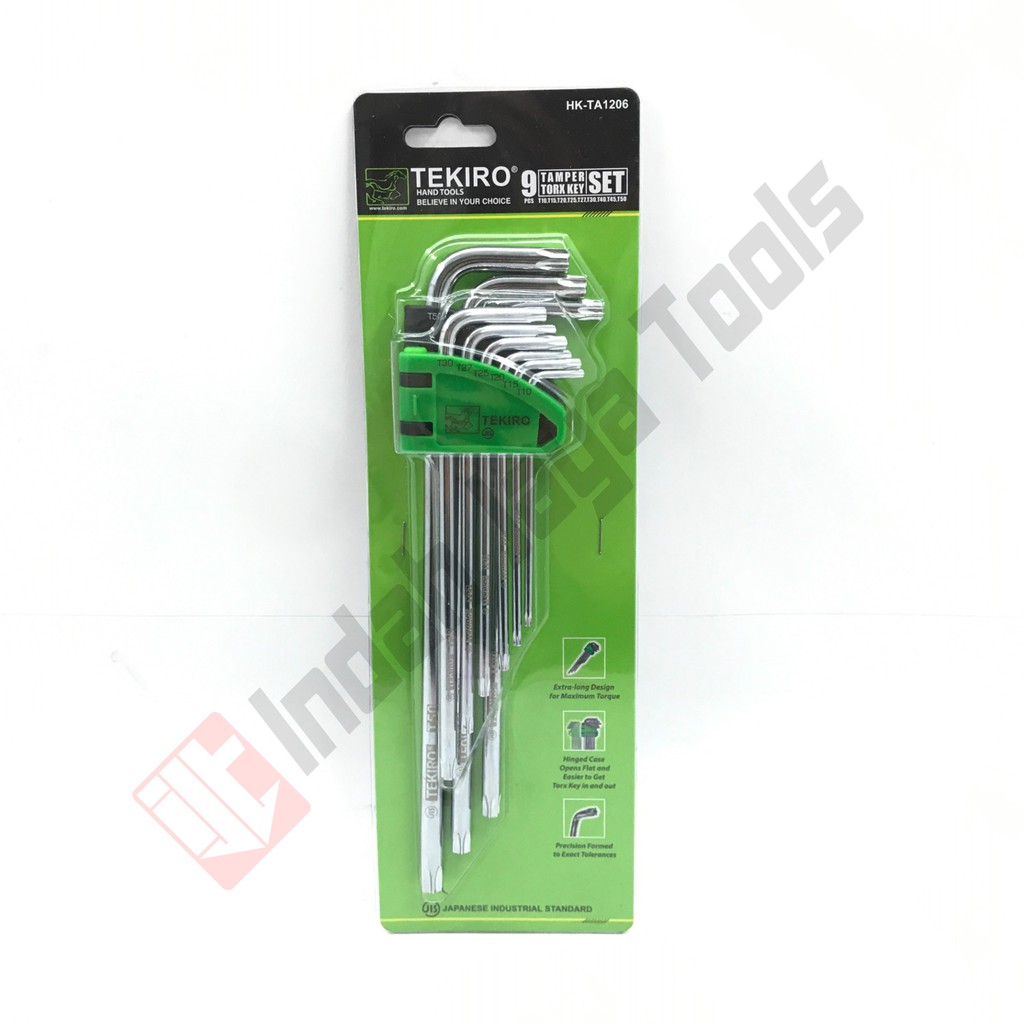 Jual TEKIRO HK-TA1206 Tamper Torx Key Set 9 Pcs - Kunci L Bintang Panjang Lubang Lobang | Shopee ...