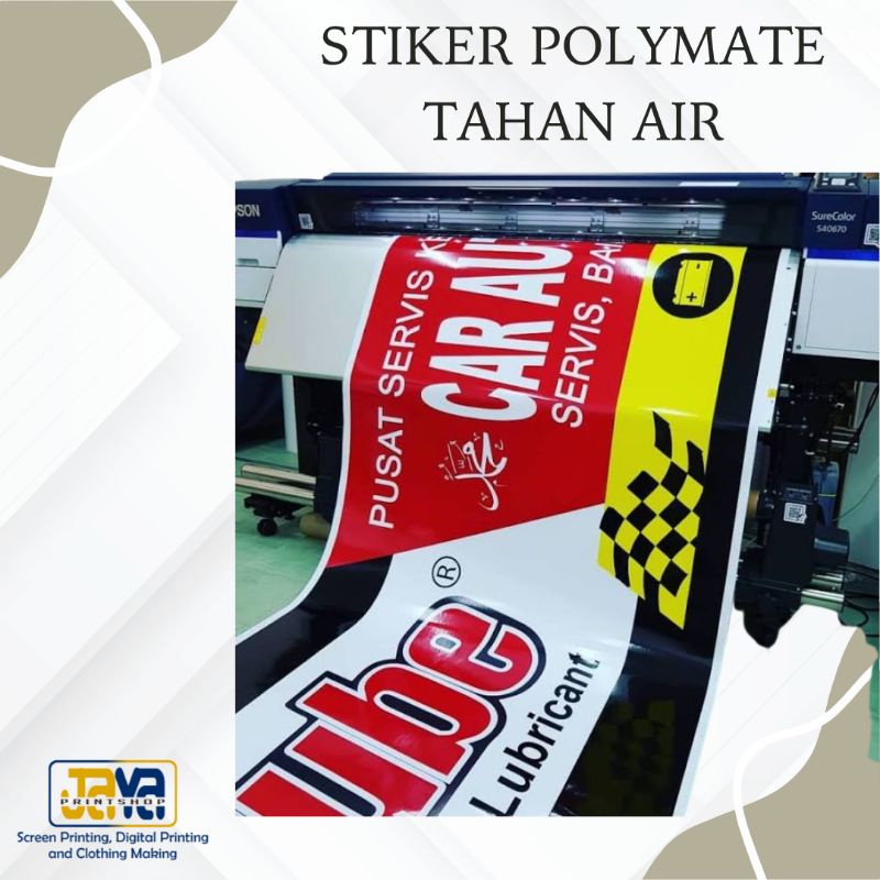 Jual Stiker Polymate Tahan Air + Laminasi | Shopee Indonesia