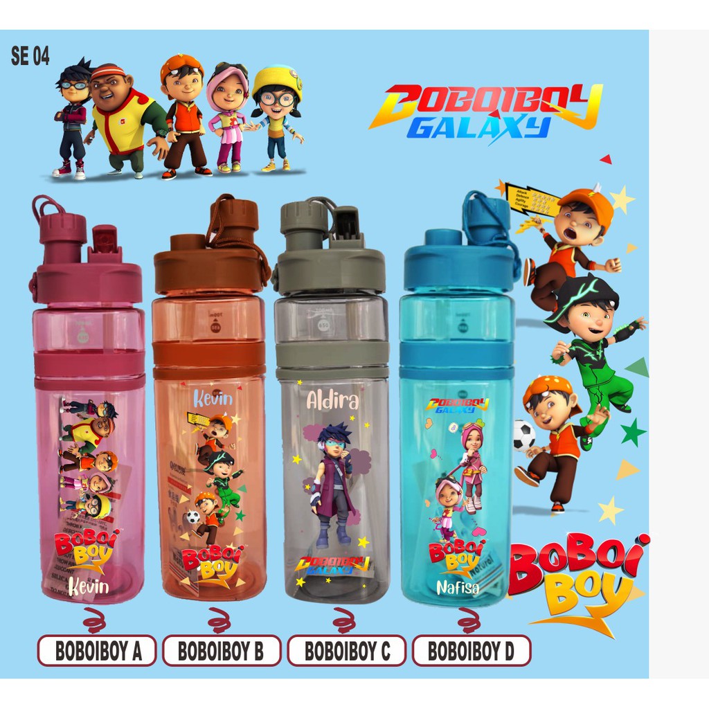 Jual SE04 Botol Minum Custom Nama / BoboiBoy | Shopee Indonesia