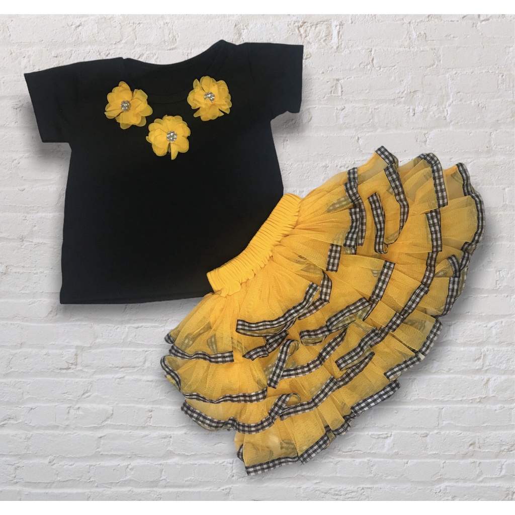 Jual SETELAN MAWAR ROK TUTU PITA ANAK USIA 1-4 TAHUN (kaos hitam ...