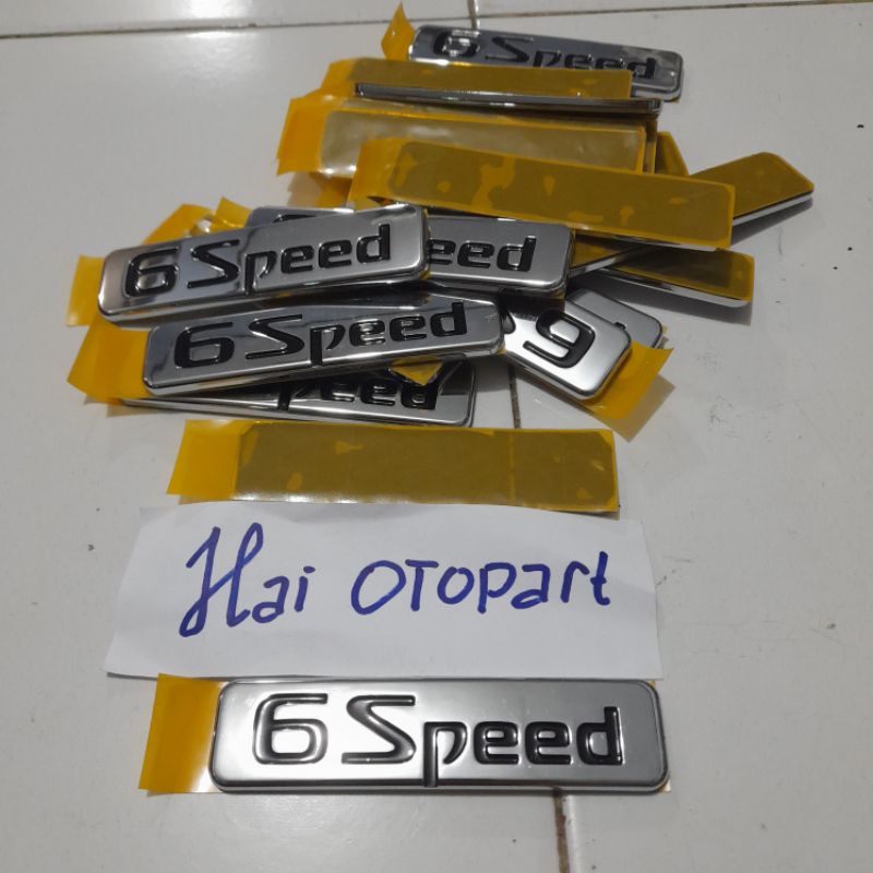 Jual emblem tulisan 6 speed original krum harga satuan tinggal pasang ...