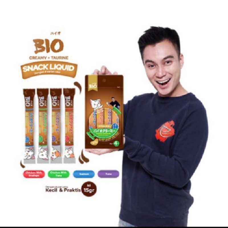 Jual Bio Creamy Treats 15gr x 4pcs | Snack Kucing Bio Creamy Treats ...