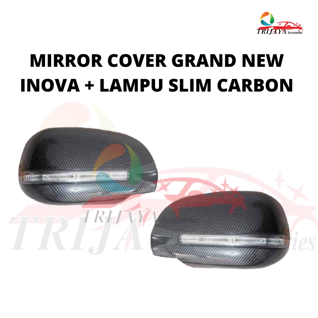 Jual MIRROR COVER SPION GRAND NEW INOVA + LAMPU SLIM CARBON | Shopee ...
