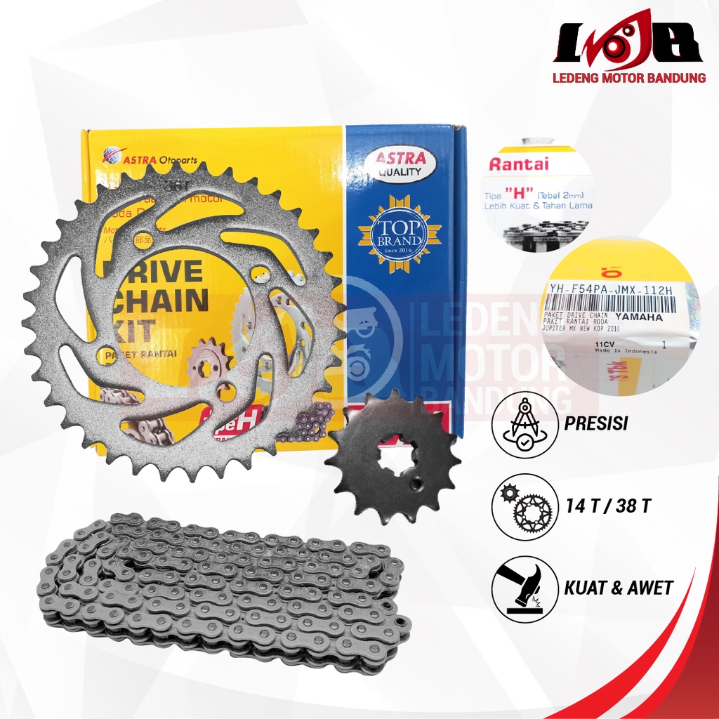 Jual ASPIRA Gear Set Jupiter MX New 135cc Gir Depan Belakang Rantai Girset Drive Chain Kit Motor ...